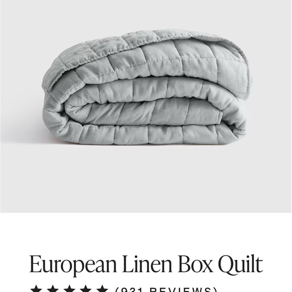 Quince | Bedding | Bnwot Quince European Linen Box Quilt Fullqueen In ...